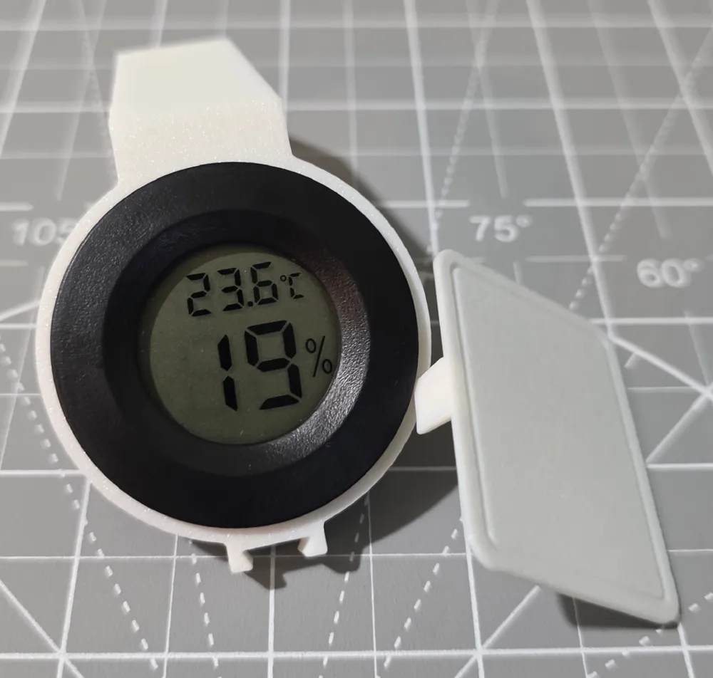 Lid Hygrometer Mounts with label for 4L drybox - Free 3D Print Model ...