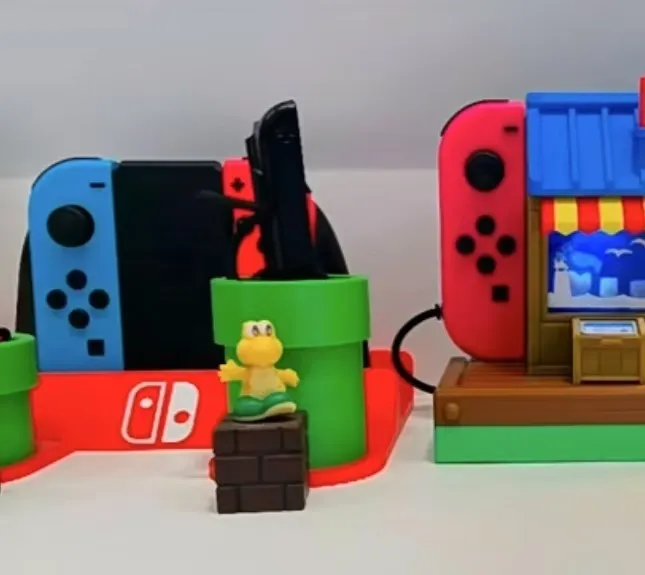 马里奥SWITCH游戏卡joycon收纳架/switch cord & joycon shelf by DearTaurus - MakerWorld