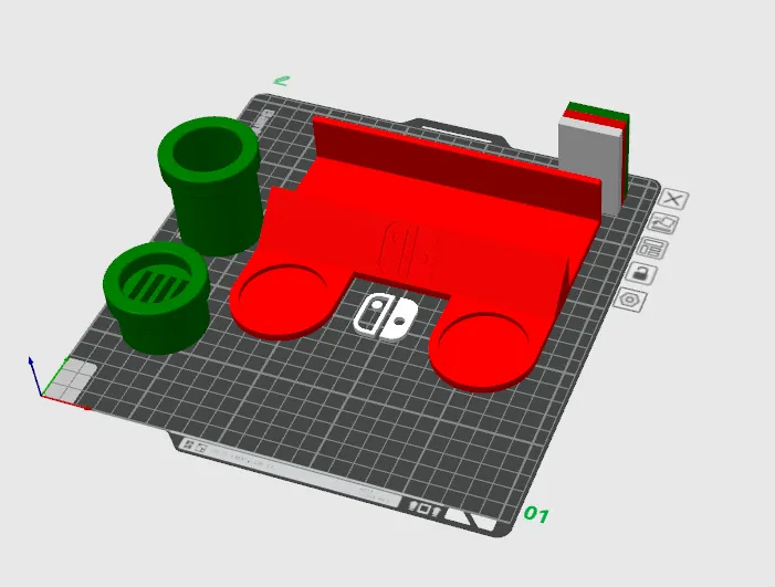 马里奥SWITCH游戏卡joycon收纳架/switch cord & joycon shelf by DearTaurus - MakerWorld