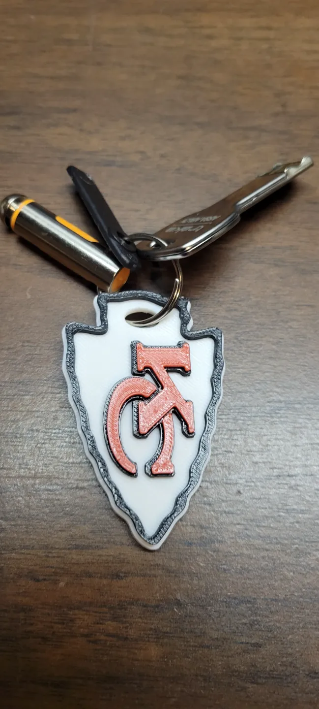 KANSAS CITY CHIEFS KEYCHAIN - ONLY 2 COLOR CHANGES - HANGS VERTICALLY ...