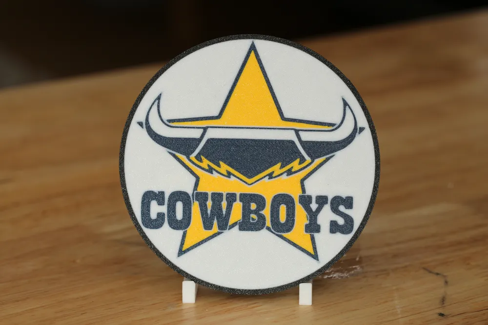 North Queensland Cowboys NRL Rugby Round Coaster by The 3D Print Smiths ...