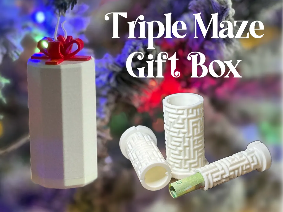 Nesting Puzzle Triple Maze Ornament Gift Box - Free 3D Print Model ...