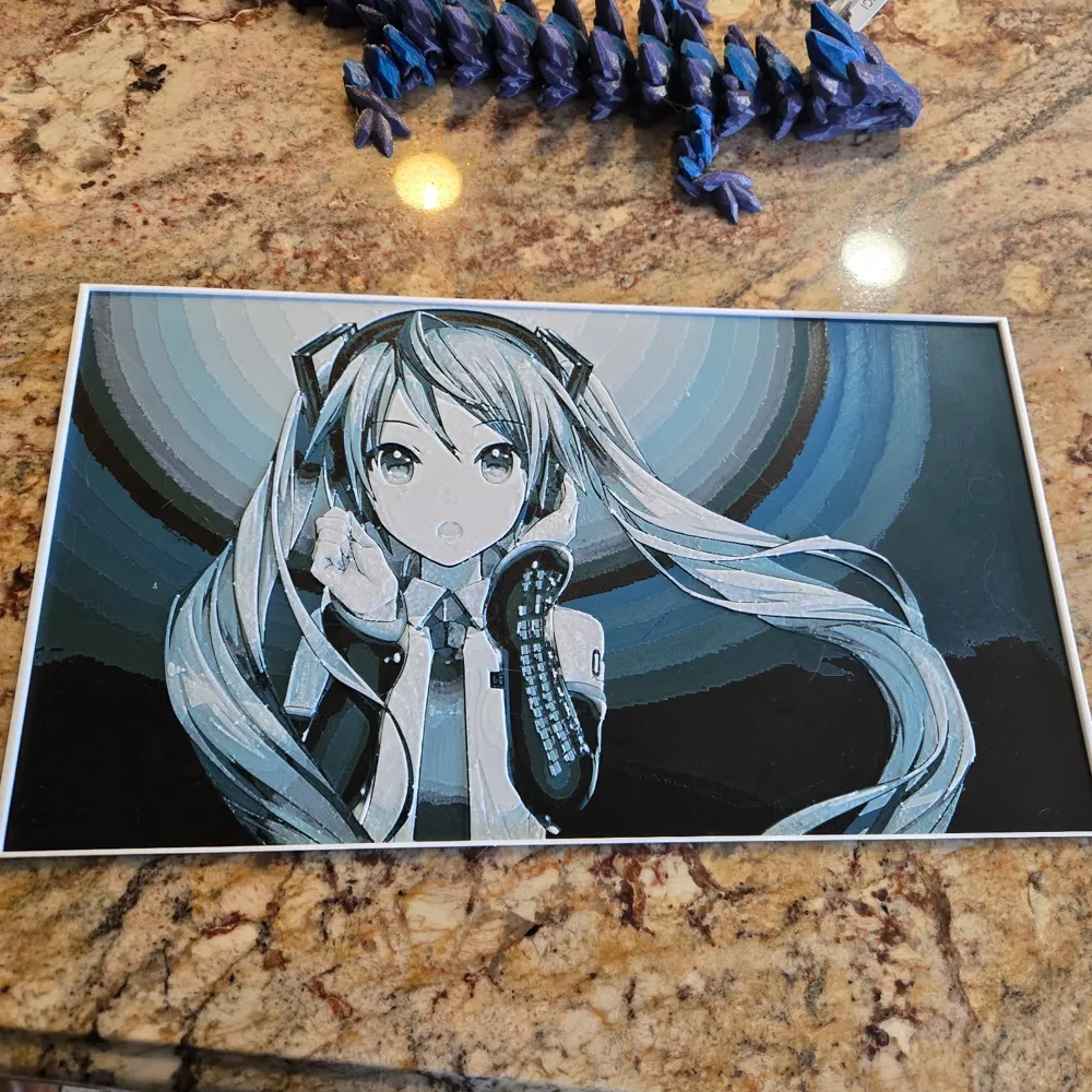 Miku Hatsune V2 Hueforge by OjaiPrinting MakerWorld: Download Free 3D ...