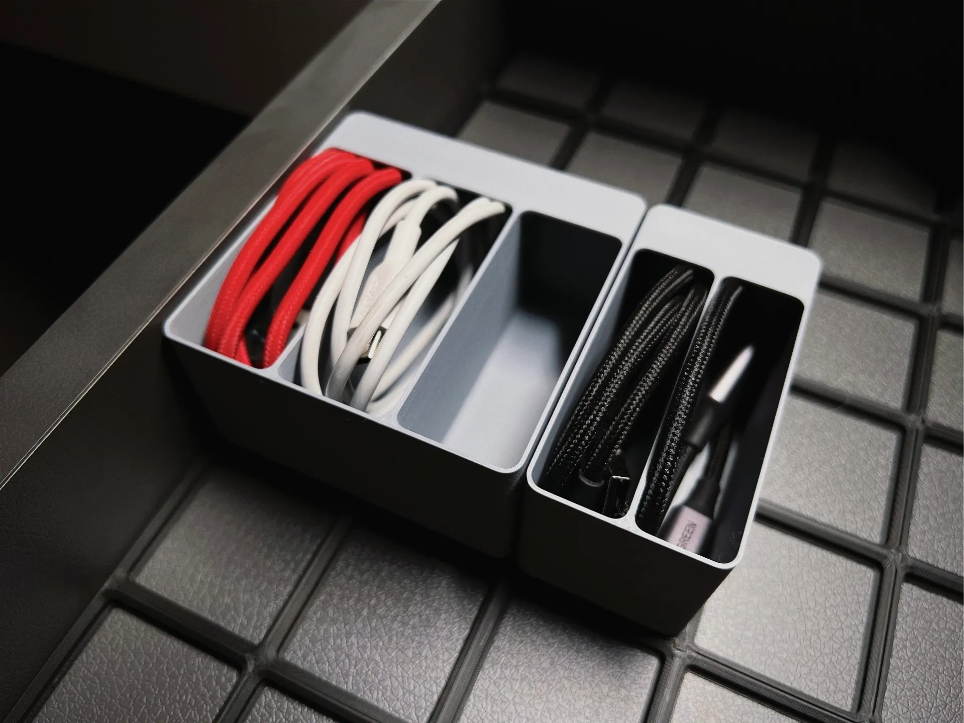 Gridfinity Cable Organizer Drawer Storage Remixed by user_1851099710 ...