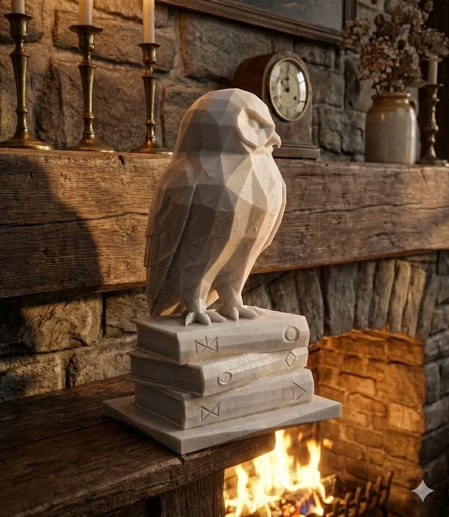 Hedwig Eule auf Zauberbüchern – Harry-Potter-Fankunst – Kostenloses 3D ...