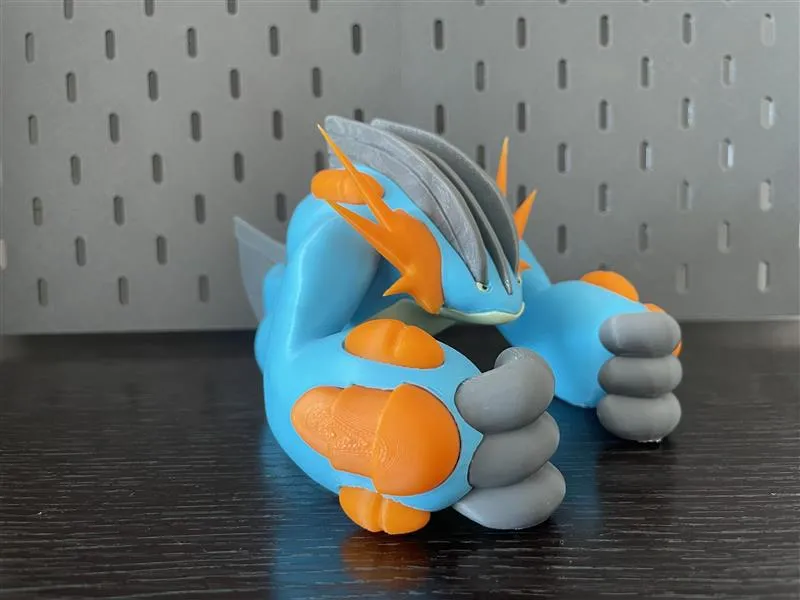 Pokemon Mega Swampert (Multi-part print, no AMS, 10CM) - Free 3D Print ...