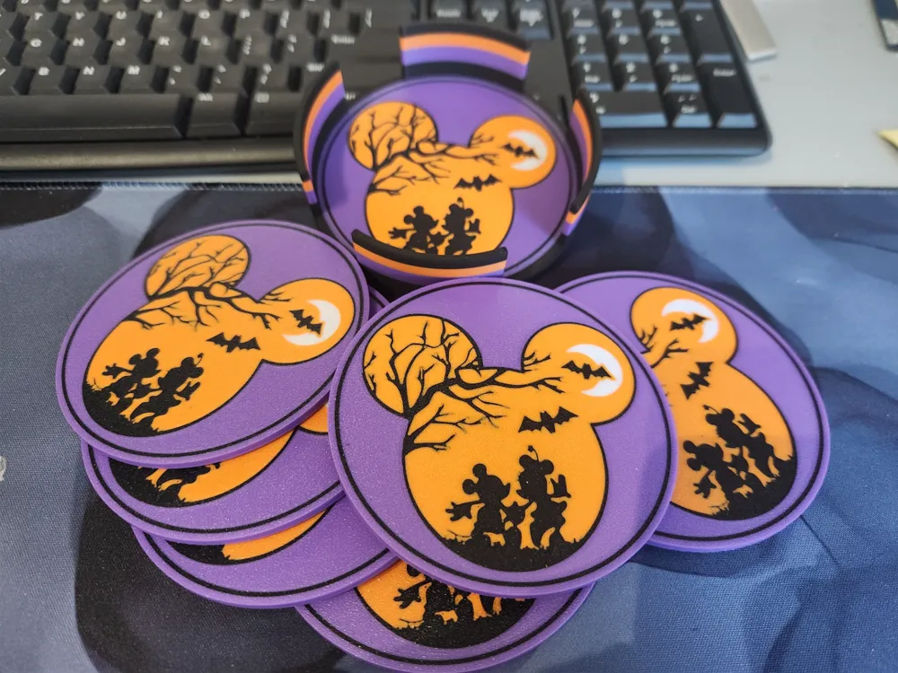 Disney Halloween Coaster set by Gotcha MakerWorld: Download Free 3D Models