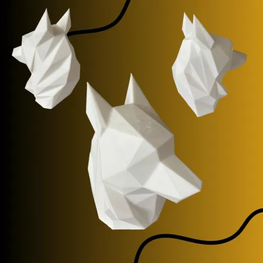 Low Poly Wolf Head by Ebmeier - MakerWorld