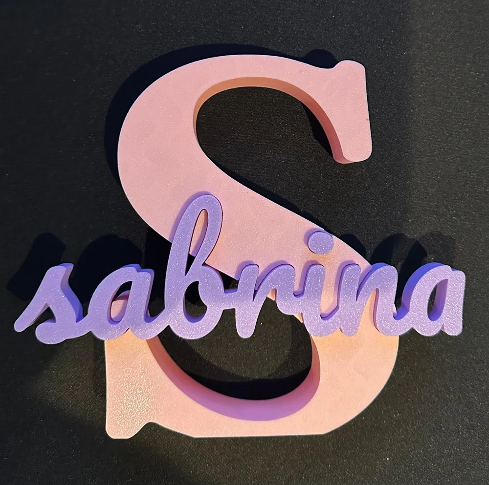 Letter S Name Sabrina - Free 3D Print Model - MakerWorld