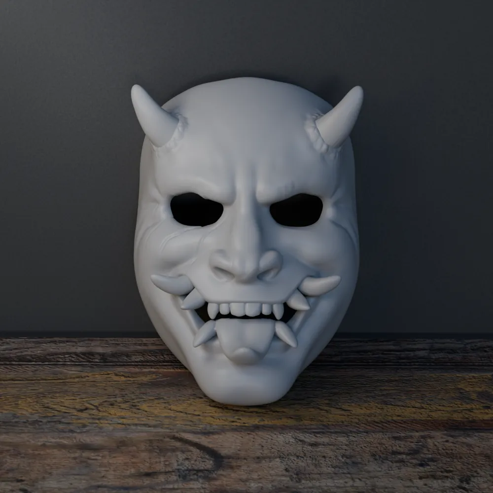 Samurai Oni Mask By Dimensionalpl Makerworld
