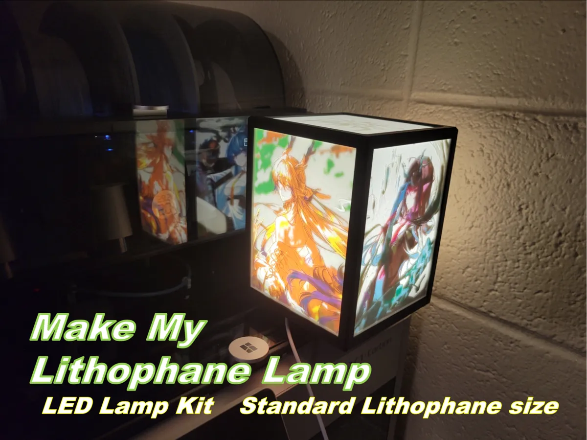 Make My Lithophane Lamp - LED Lamp Kit - Free 3D Print Model - MakerWorld