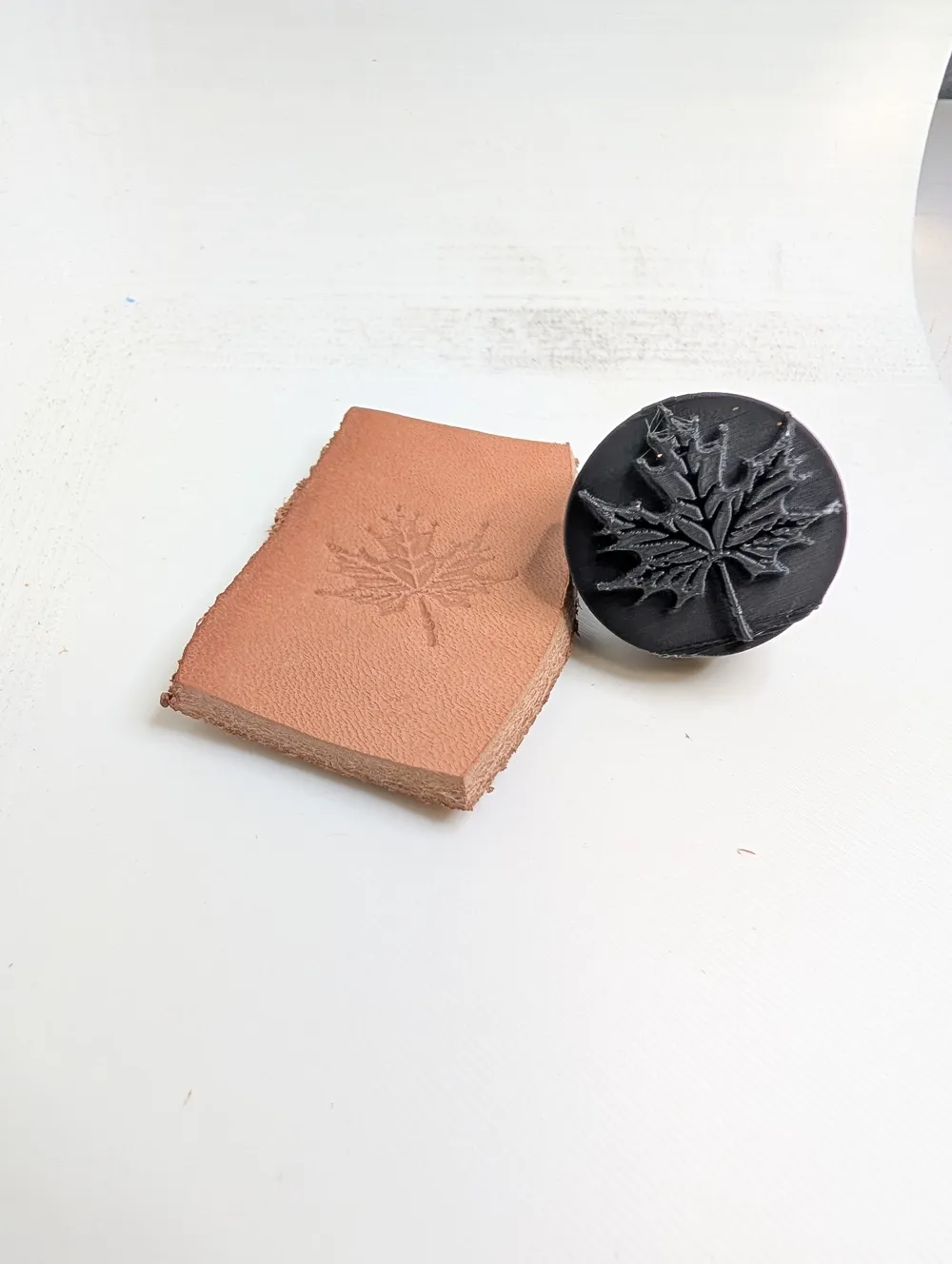 Maple Leaf Leather Stamp - Free 3D Print Model - MakerWorld