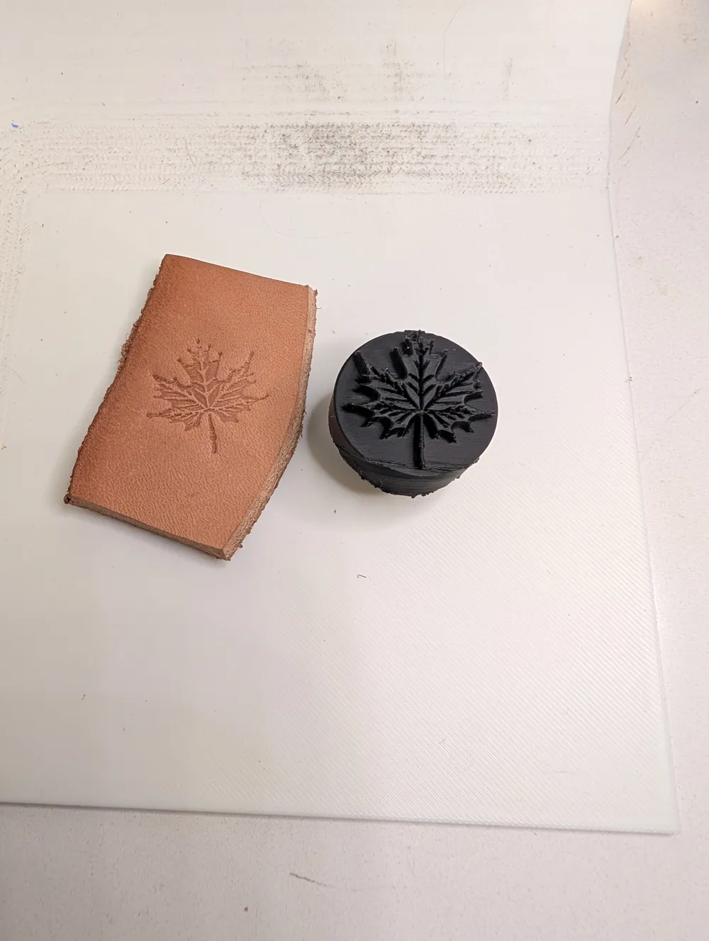 Maple Leaf Leather Stamp - Free 3D Print Model - MakerWorld