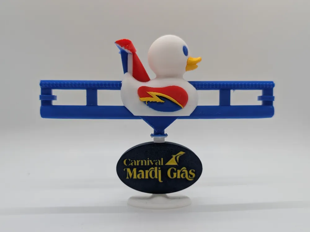Carnival BOLT Rollercoaster Track with Duck - Free 3D Print Model ...