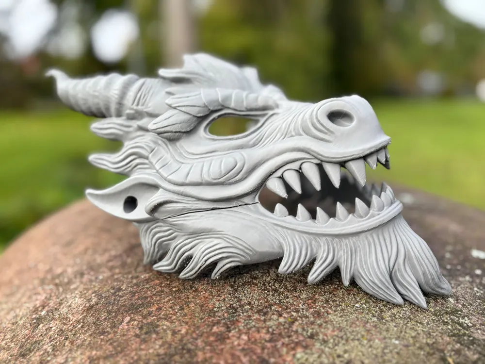 Dragon Mask by BondFire MakerWorld: Download Free 3D Models