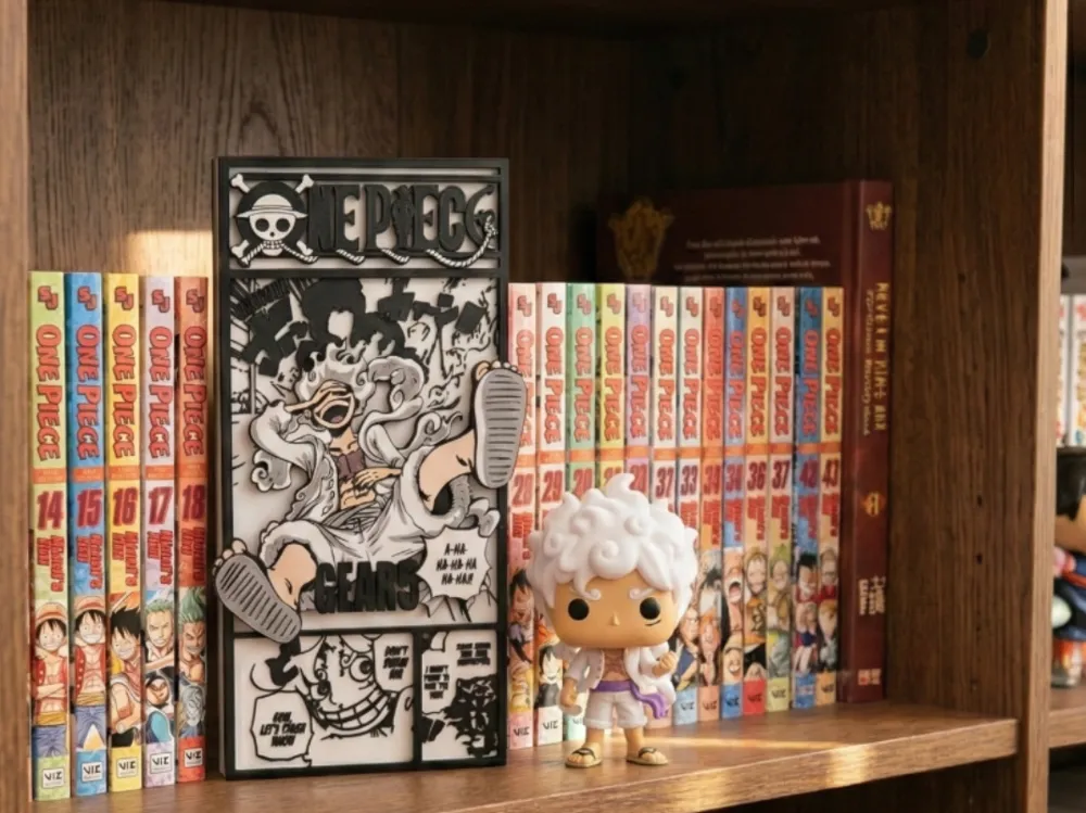 Manga Panel - Luffy Gear 5 - Free 3D Print Model - MakerWorld