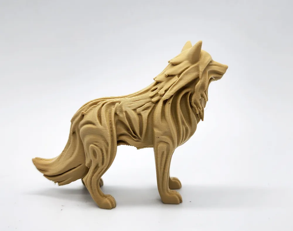 Wood-Carved Wolf Sculpture by Triple G Workshop MakerWorld: Download ...