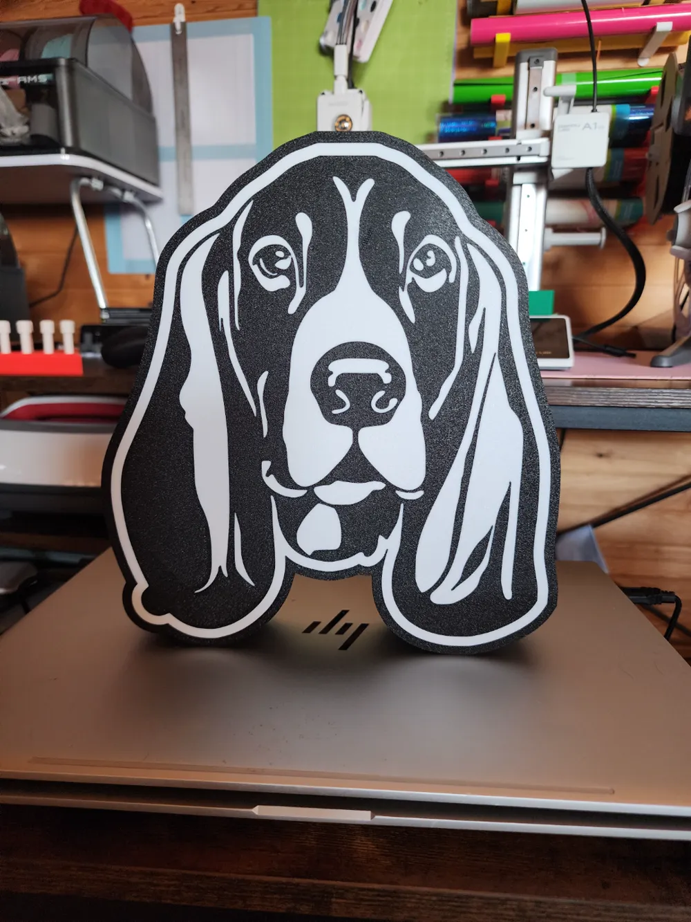 Basset Hound Light Box LED Lamp by Picture_it - MakerWorld