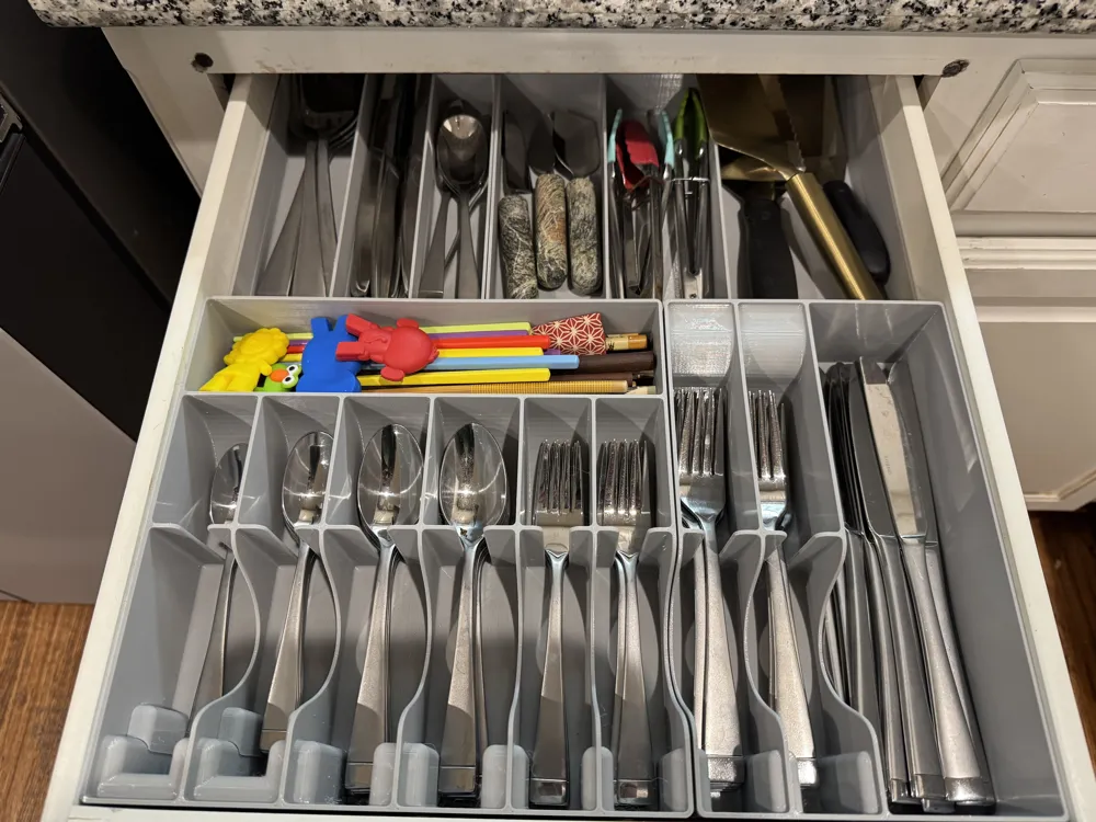 Gridfinity Silverware Drawer Organizer - Free 3D Print Model - MakerWorld