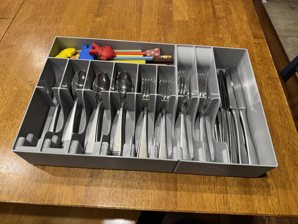 Gridfinity Silverware Drawer Organizer - Free 3D Print Model - MakerWorld