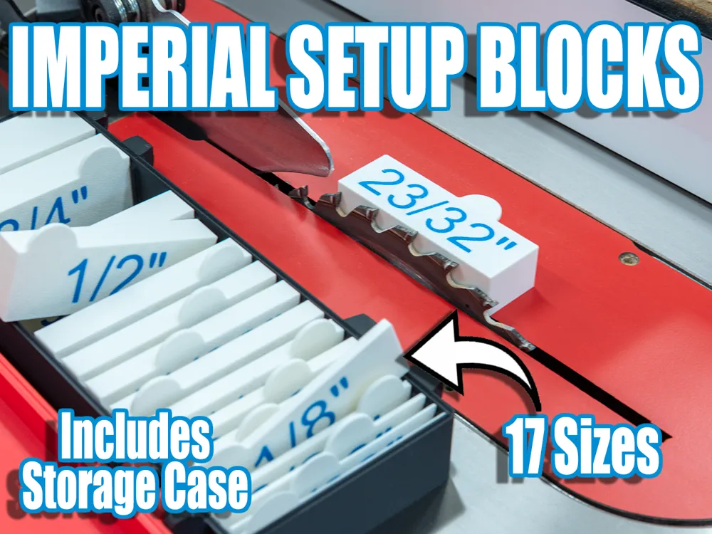 Woodworking Setup Blocks - Imperial - v2 - Free 3D Print Model - MakerWorld