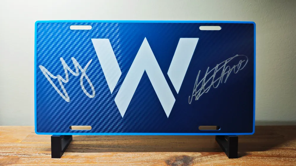 F1 Team Licence Plate - Williams - Free 3D Print Model - MakerWorld