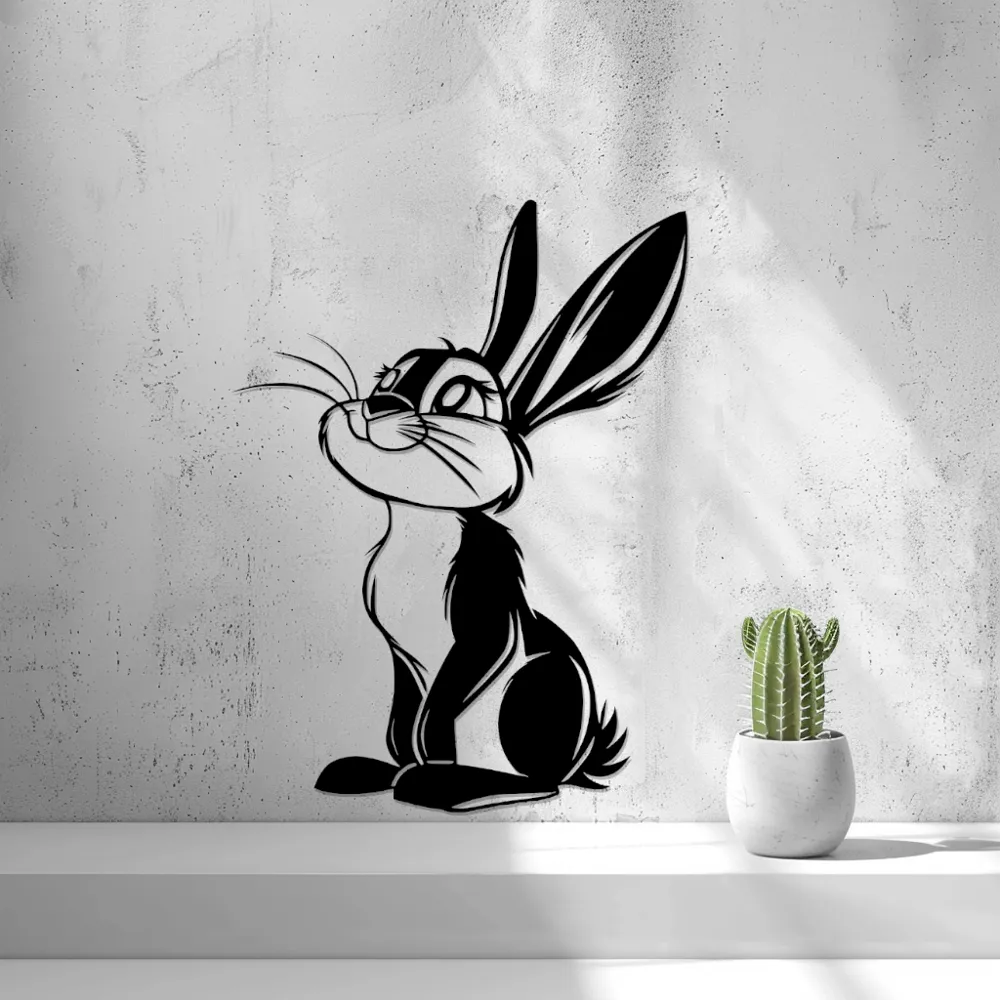 Rabbit 2D Wall Tattoo by 2D Art - MakerWorld