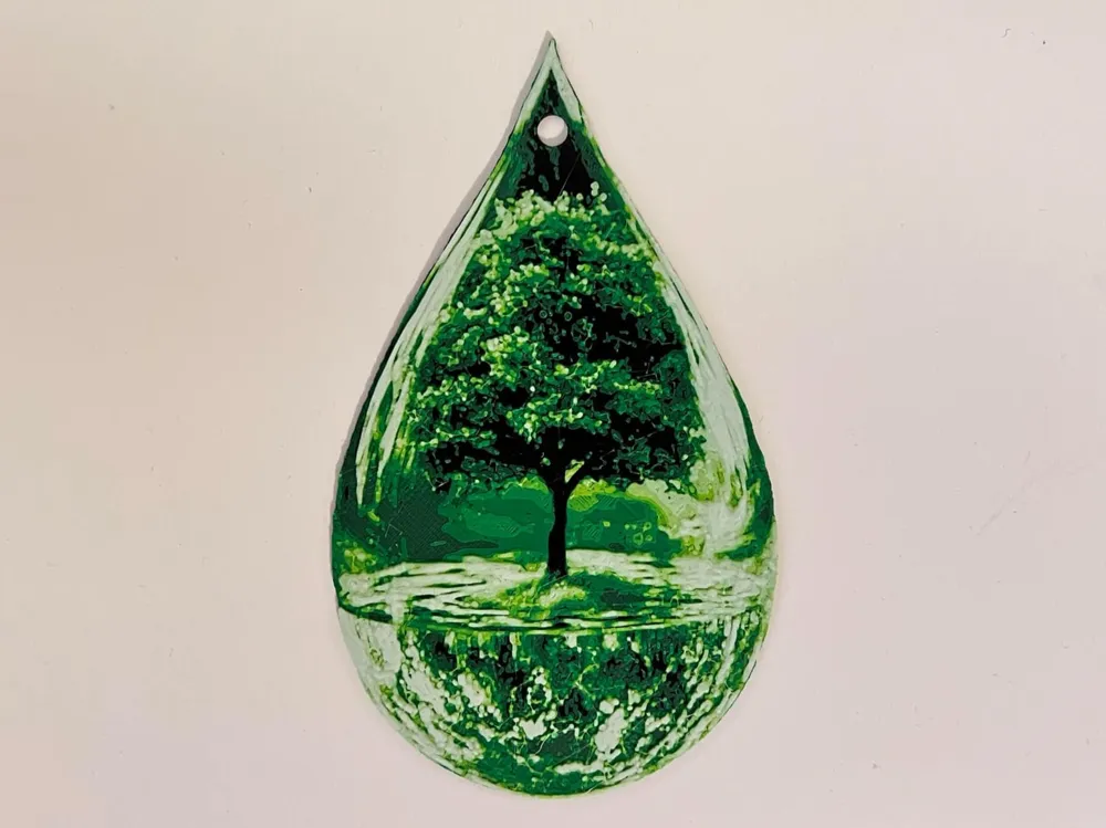 Water Droplet Tree Bookmark/Ornament/Decoration by 3djd MakerWorld ...