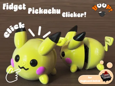 Cute Pikachu (Pokemon) Fidget Clicker by Boop-Boop! - MakerWorld