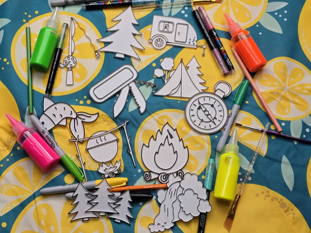 Fun Camping Hiking Coloring Craft Pack by Merilno3D MakerWorld ...