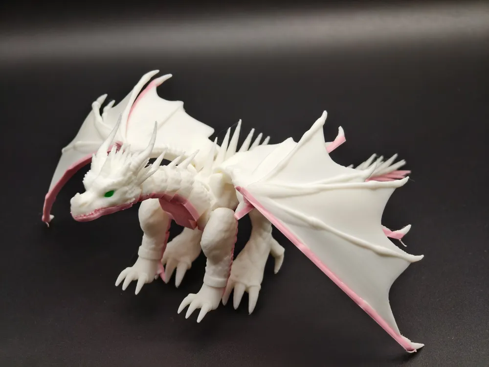 Ice Winged Wyvern, no supports, printable on mini, print directly from ...