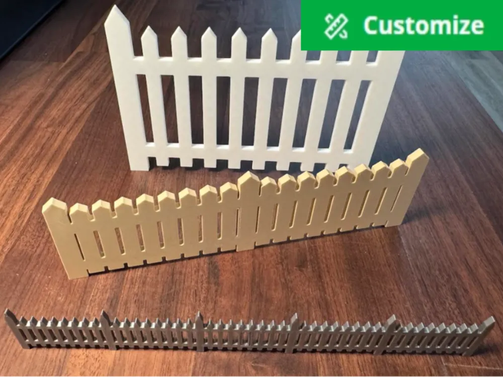 Parametric Fence, Custom Diorama/Miniature Fencing - Free 3D Print ...