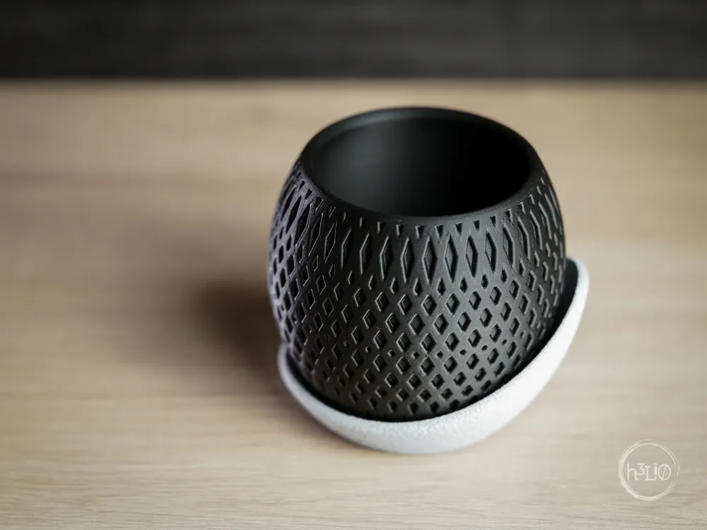 vertex · planter with wrap around plate by h3li0 - MakerWorld