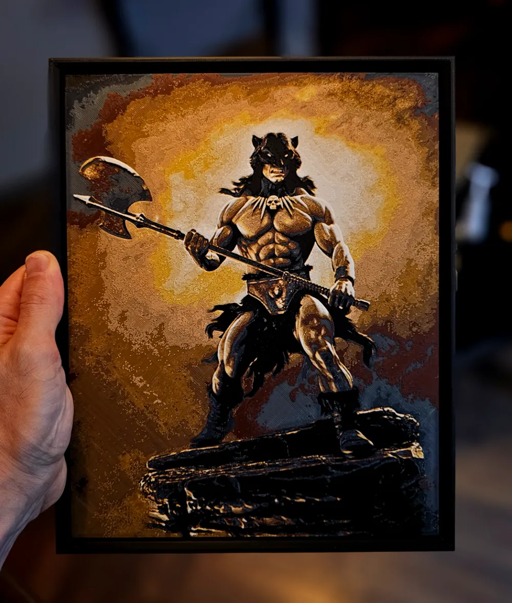 DarkWolf - Fire and Ice (Filament Painting) by C3D - MakerWorld