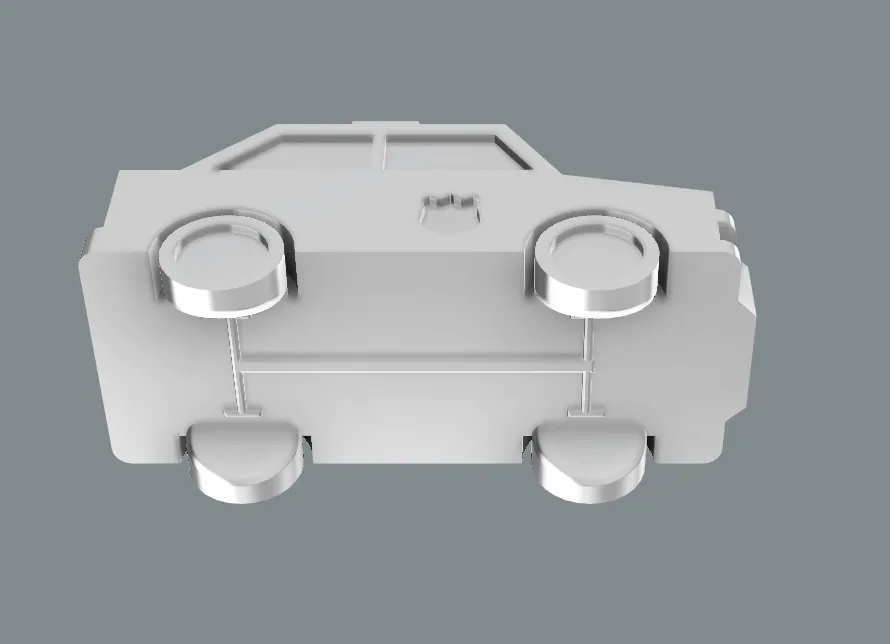 Police Car – N Scale – Miniature by InnovatorBeerJr - MakerWorld