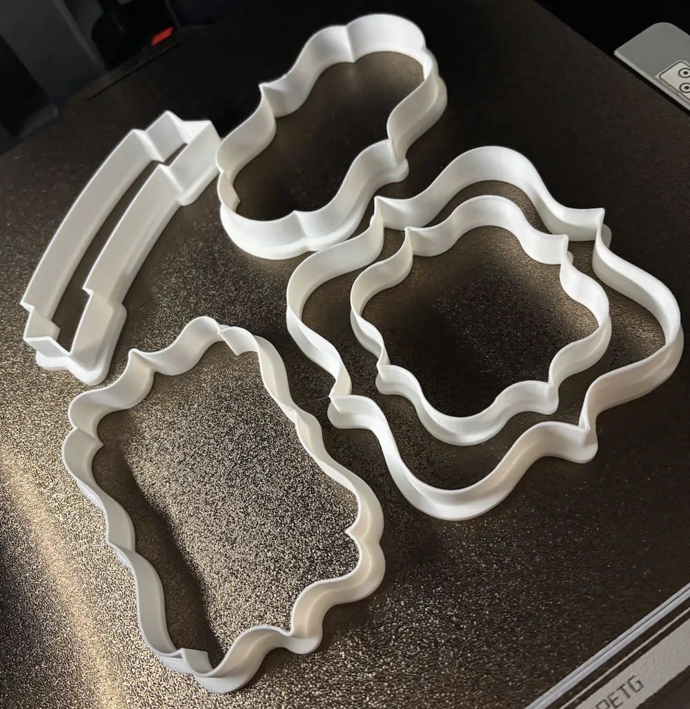 plaque cookie cutters (x5 , for A1 mini too) - Free 3D Print Model ...