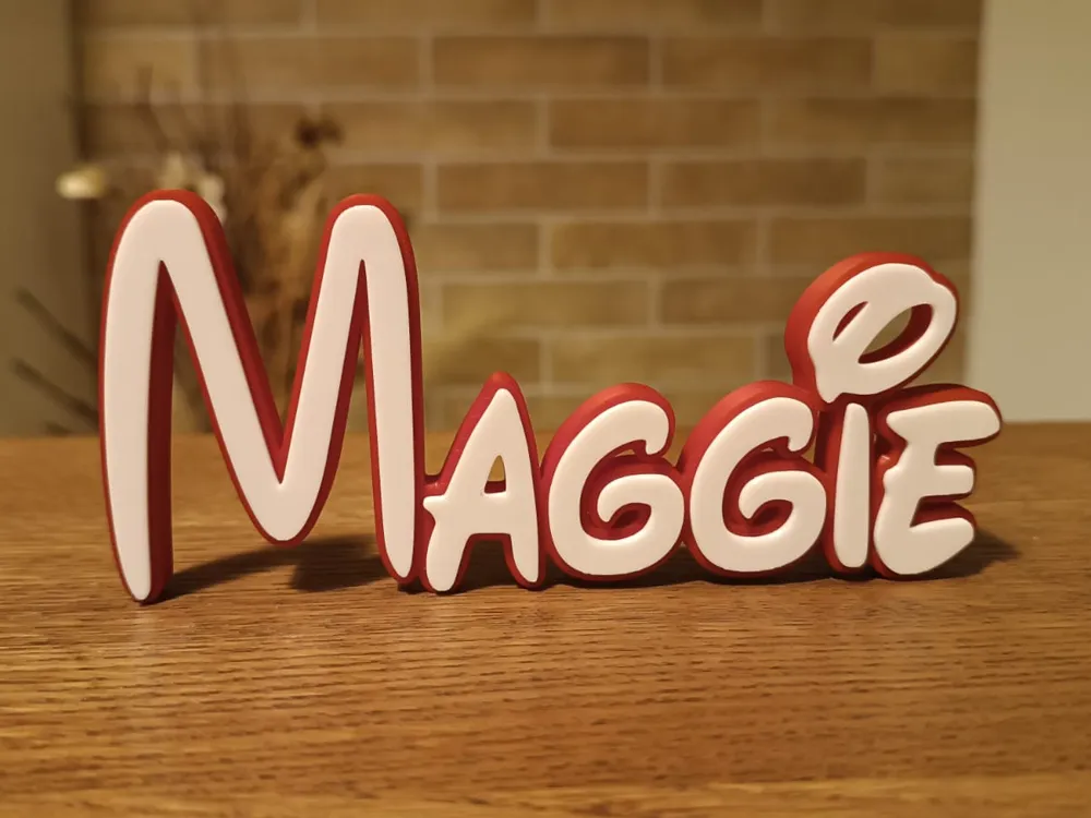Maggie Name Disney Font - Free 3D Print Model - MakerWorld