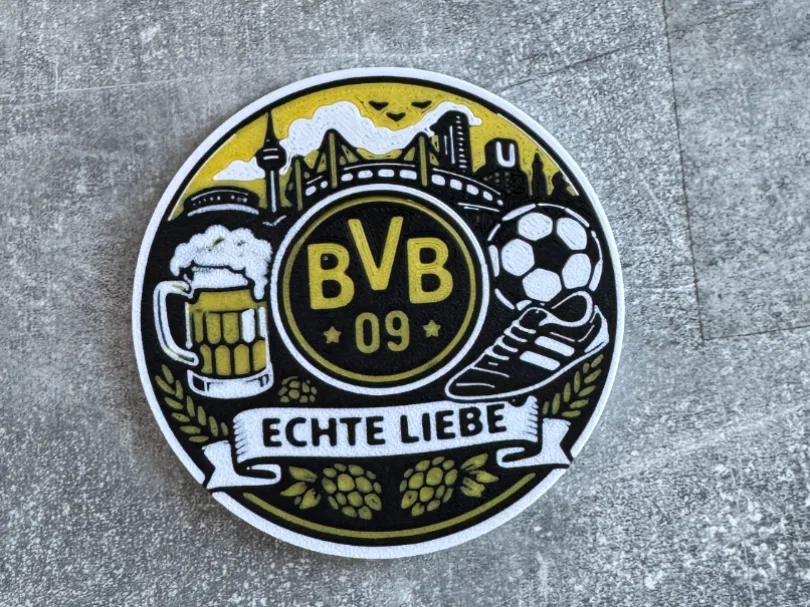 Posavasos BVB Borussia Dortmund colorido - Modelo de impresión 3D ...