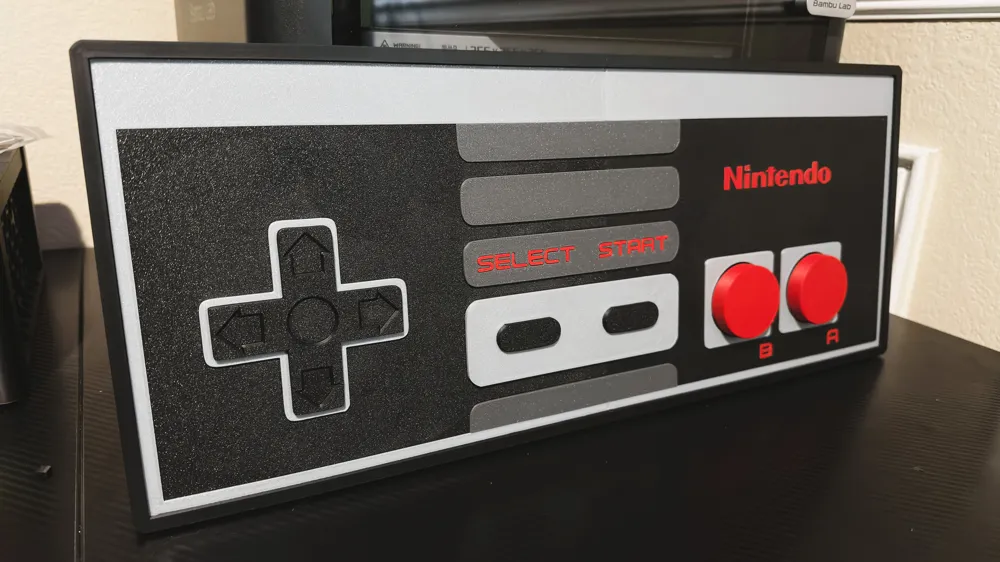 NES Controller (NO AMS) Wall Art & CLICKY - Free 3D Print Model ...