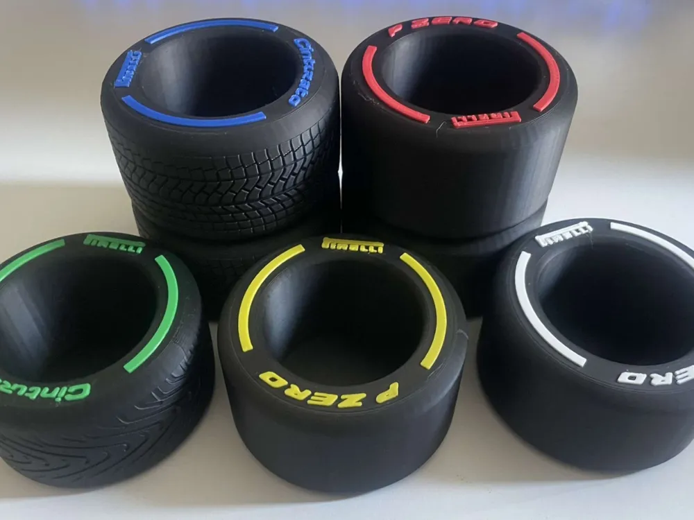 F1 Tyre Pen Holder Racing-Inspired Desk Organizer by CameronLincoln ...