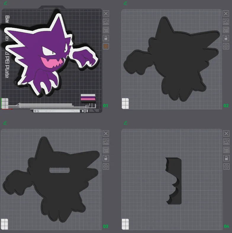 Pokemon - 0093 Haunter LED Lamp by BeeTee 3D - MakerWorld