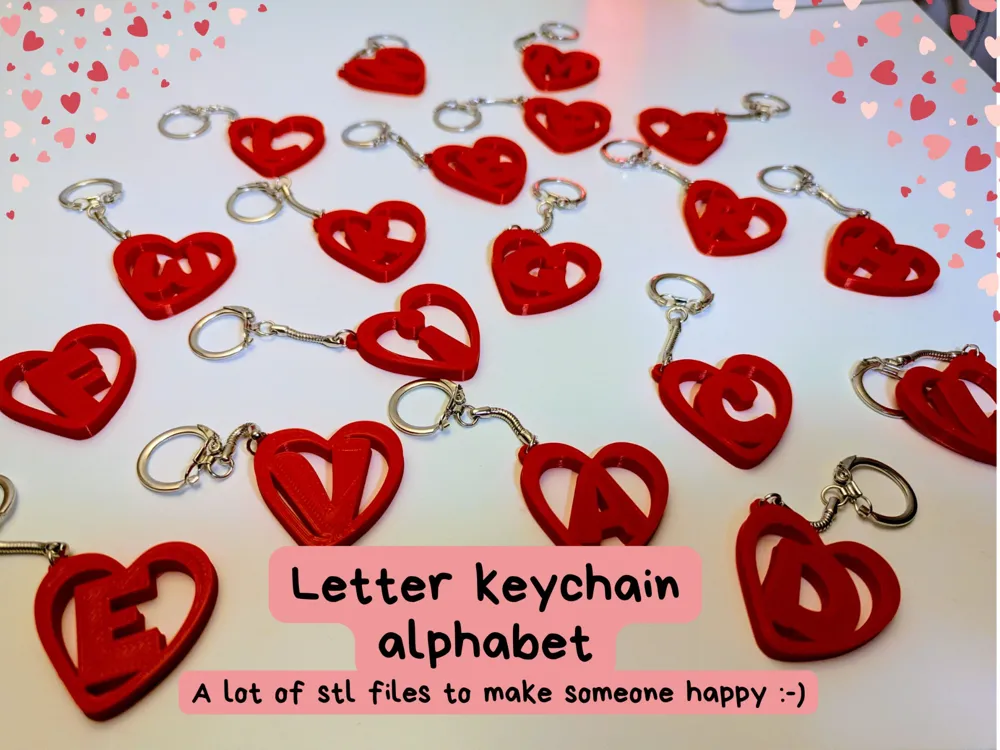 Letter keychain alphabet - Free 3D Print Model - MakerWorld