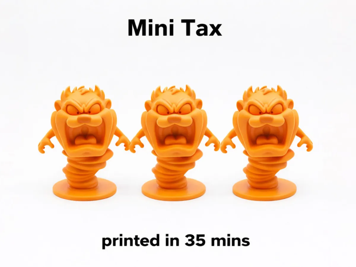 Mini Taz – Inspired Tasmanian Devil Tornado Figure - Free 3D Print ...
