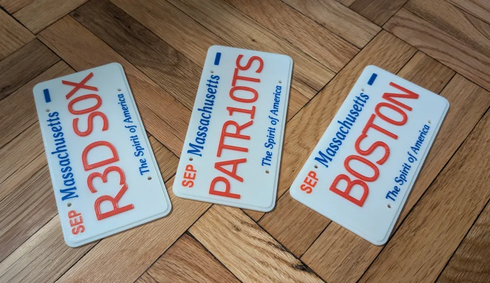 Massachusetts Plate - Make your own plate! - Free 3D Print Model ...