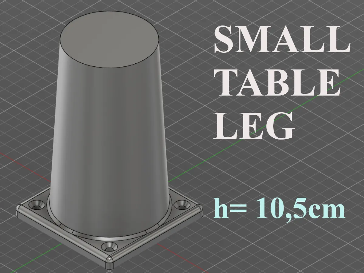 Small table leg - 10.5cm height - Free 3D Print Model - MakerWorld