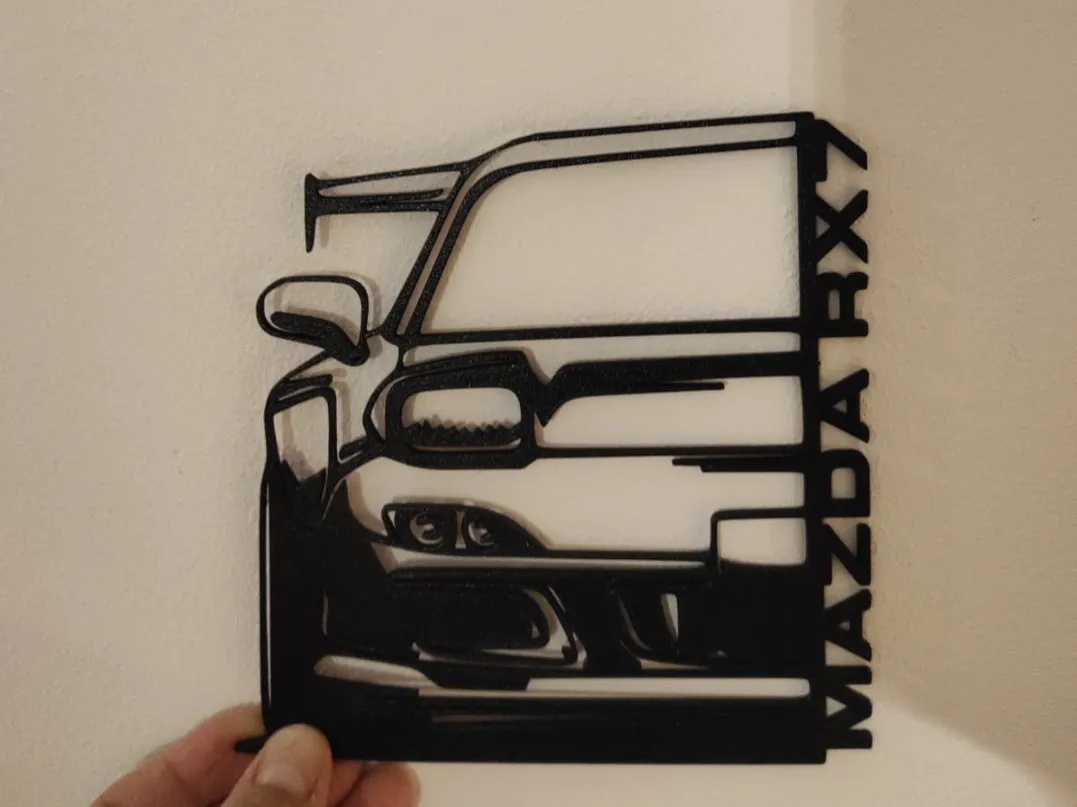 Silhouette Mazda RX7 - Free 3D Print Model - MakerWorld