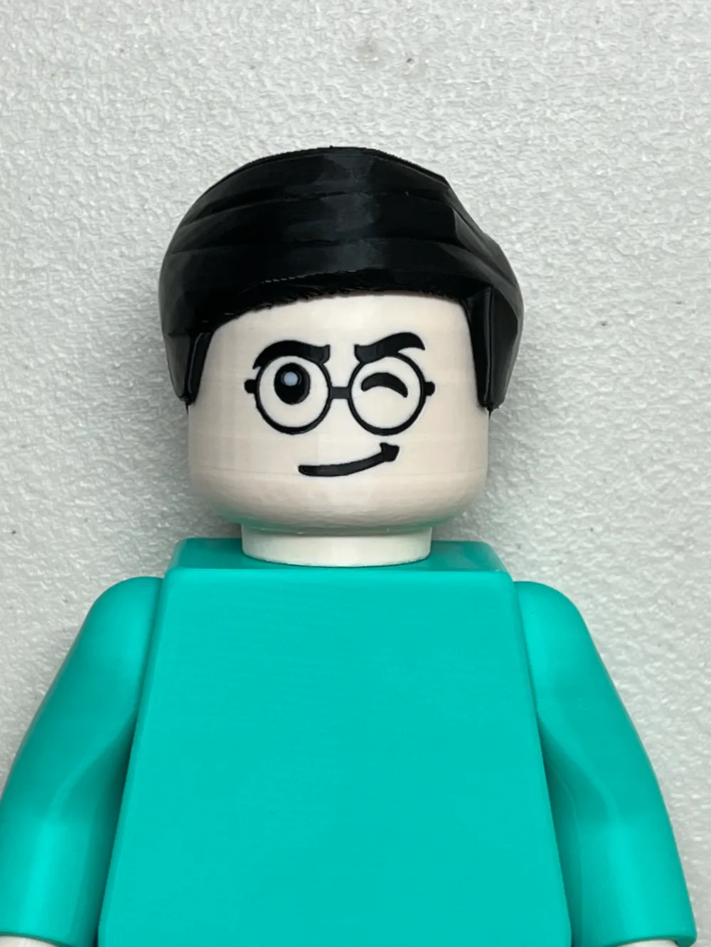 Big Brick * Male Face Winking With Glasses - Free 3D Print Model ...