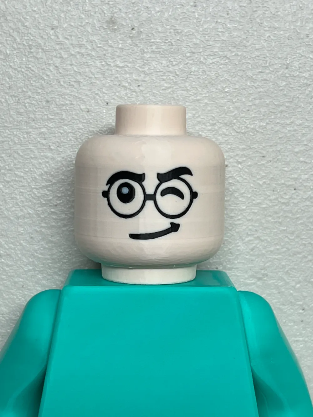 Big Brick * Male Face Winking With Glasses by WhatChelleIMake - MakerWorld