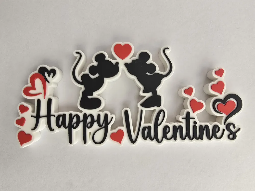 Mickey Valentine's Sign - Free 3D Print Model - MakerWorld
