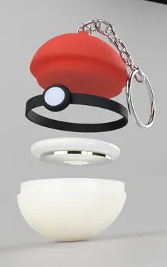 Pokeball Airtag Keychain by 3D URSA - MakerWorld